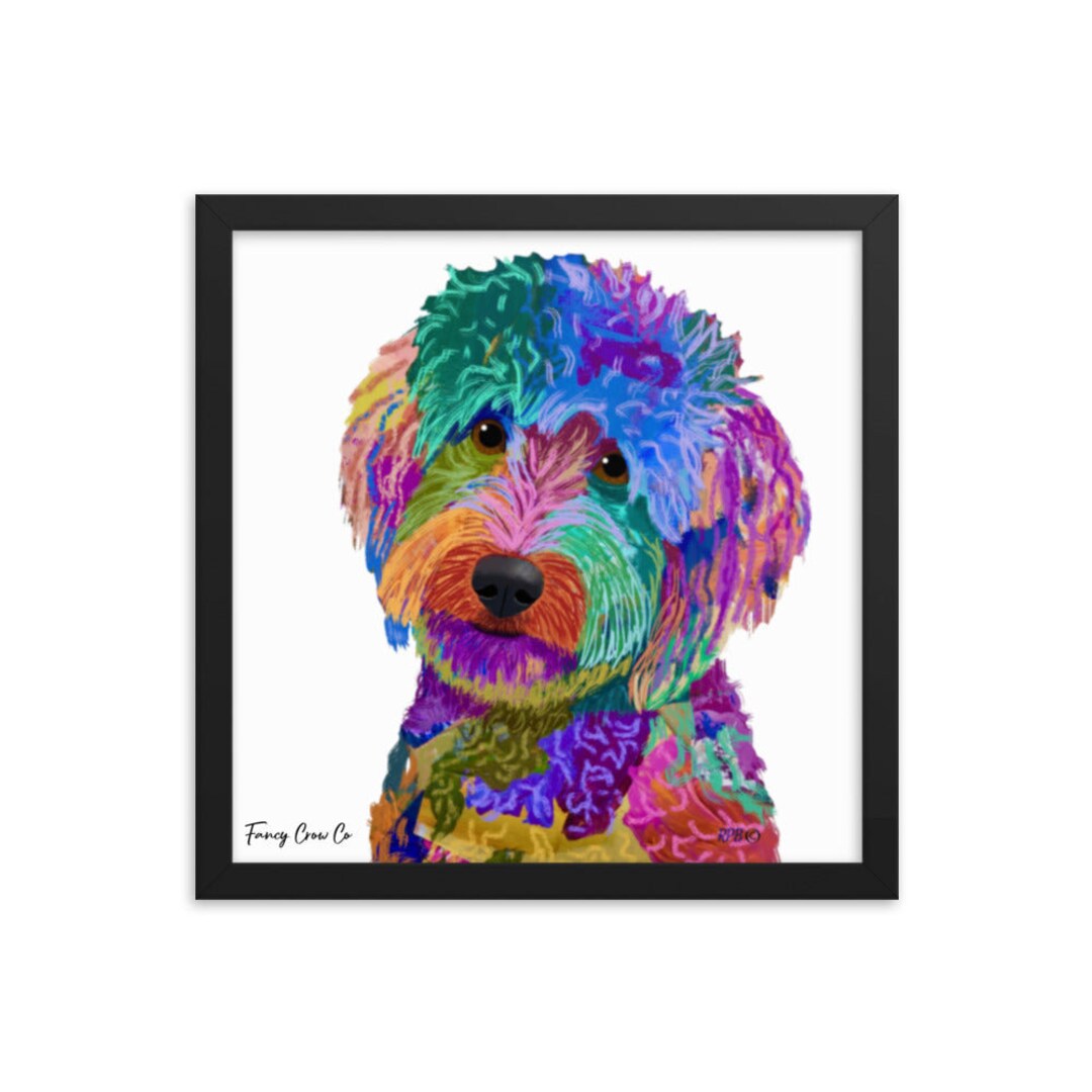Labradoodle/goldendoodle Framed Print - Etsy