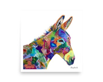 Western Mule Print Country Decor Mule Print Original Wood Engraving - Etsy