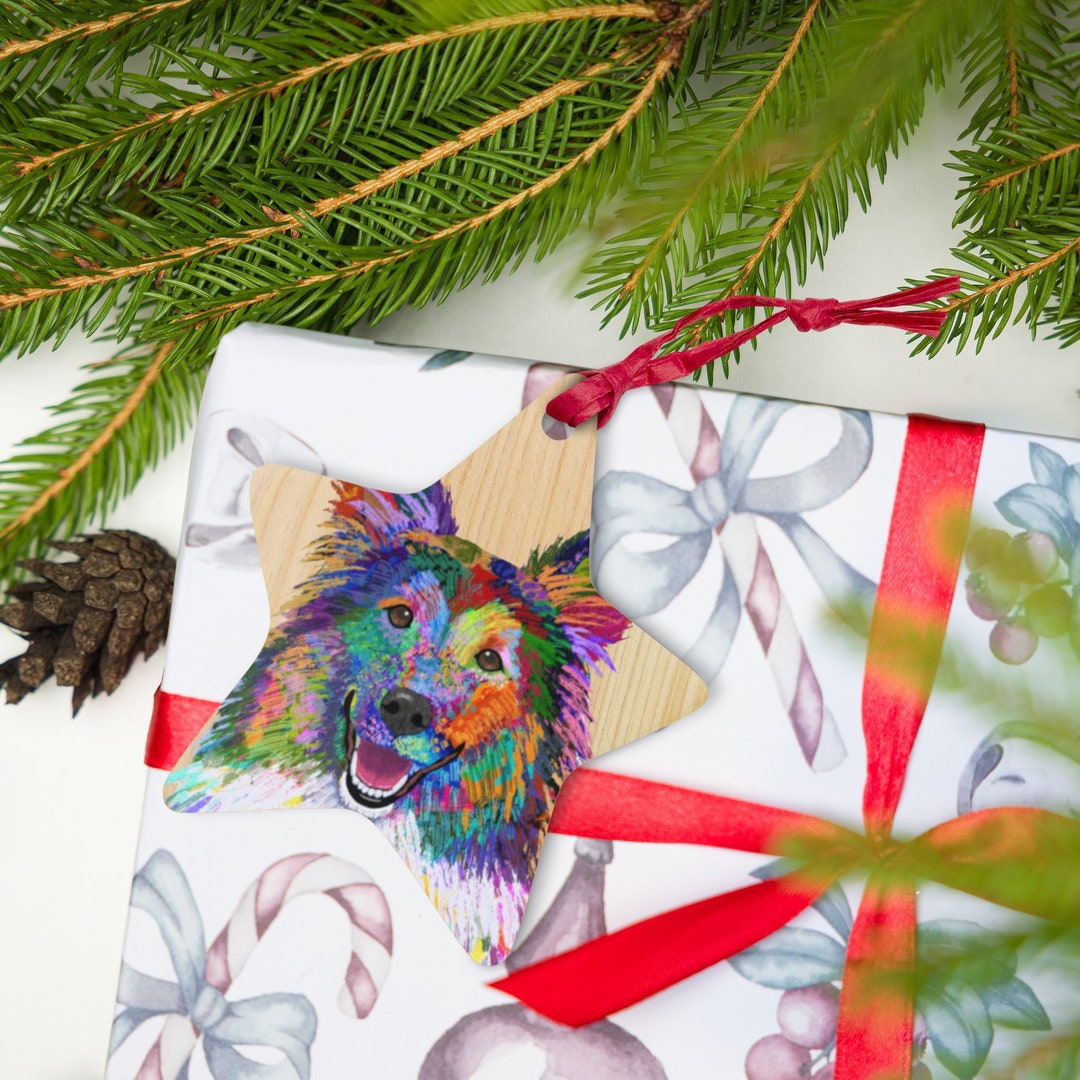 Shetland Sheepdog/sheltie Wooden Star Ornament and Magnet - Etsy