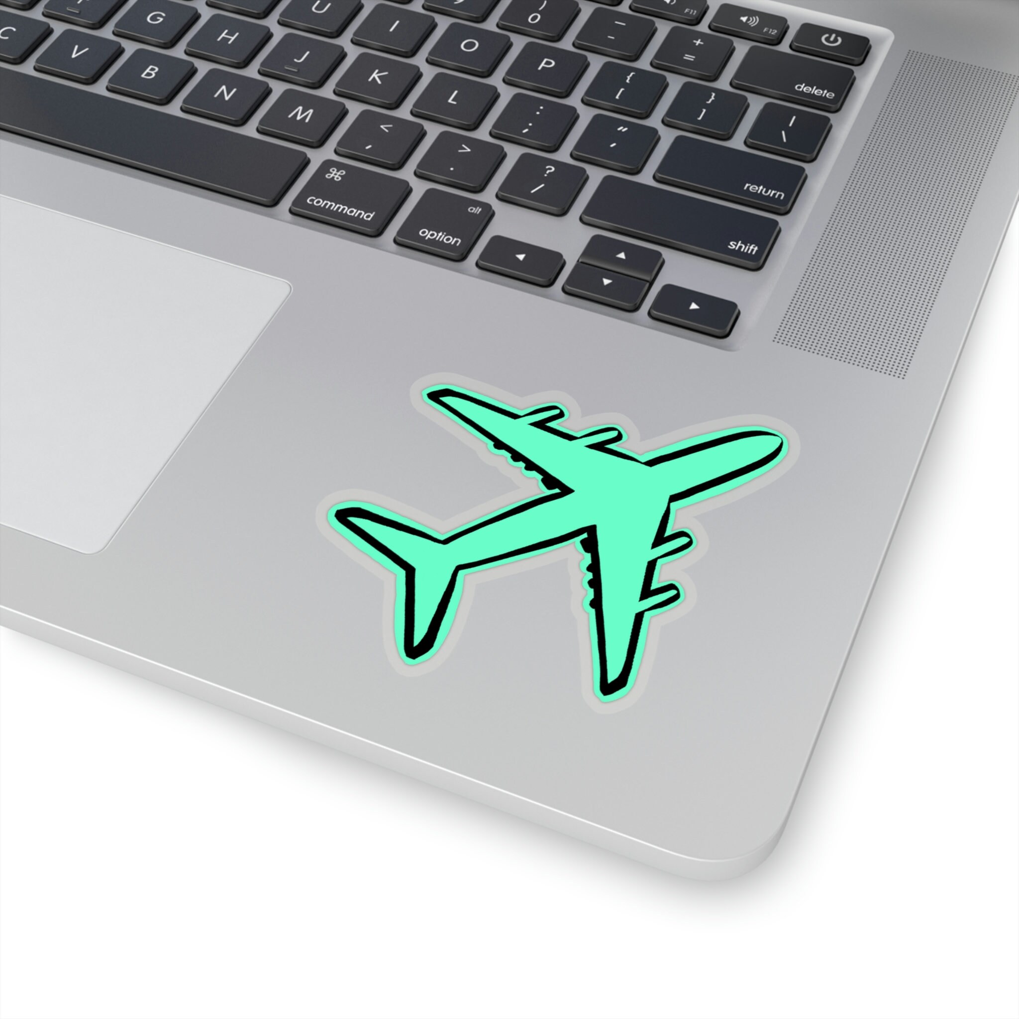 Airplane Green Teal Sticker - Etsy