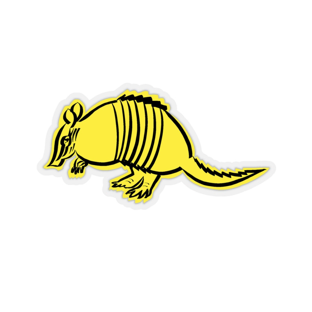 Armadillo Yellow Sticker - Etsy