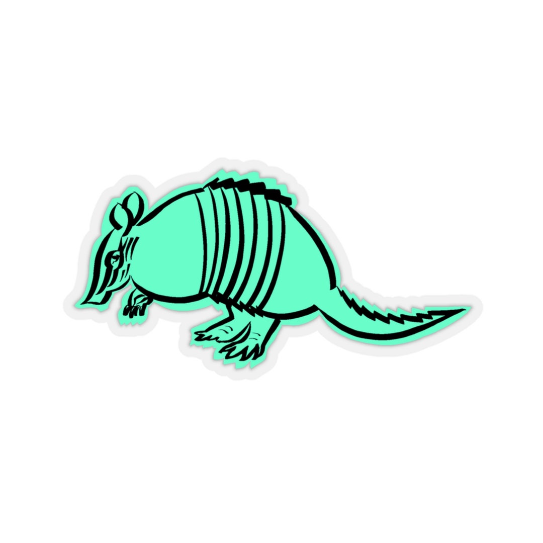 Armadillo Green Teal Sticker - Etsy