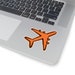Airplane Orange Sticker - Etsy