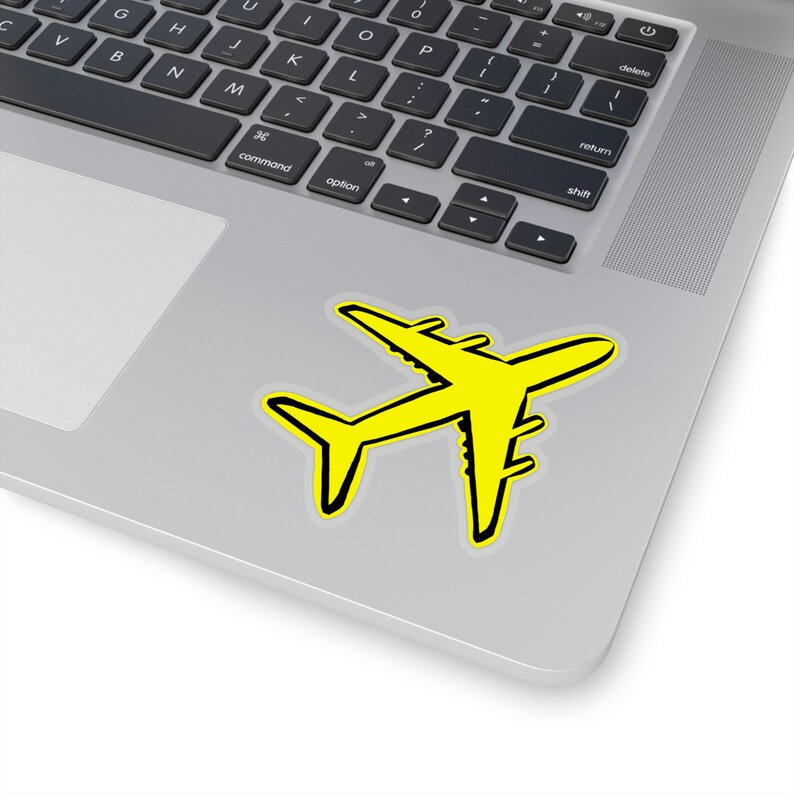 Airplane Yellow Sticker - Etsy
