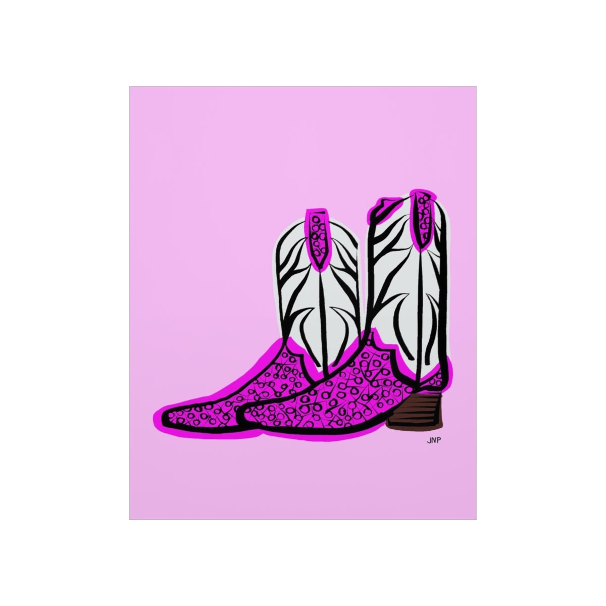 Cowboy Boots Pink Texas Premium Art Print - Etsy