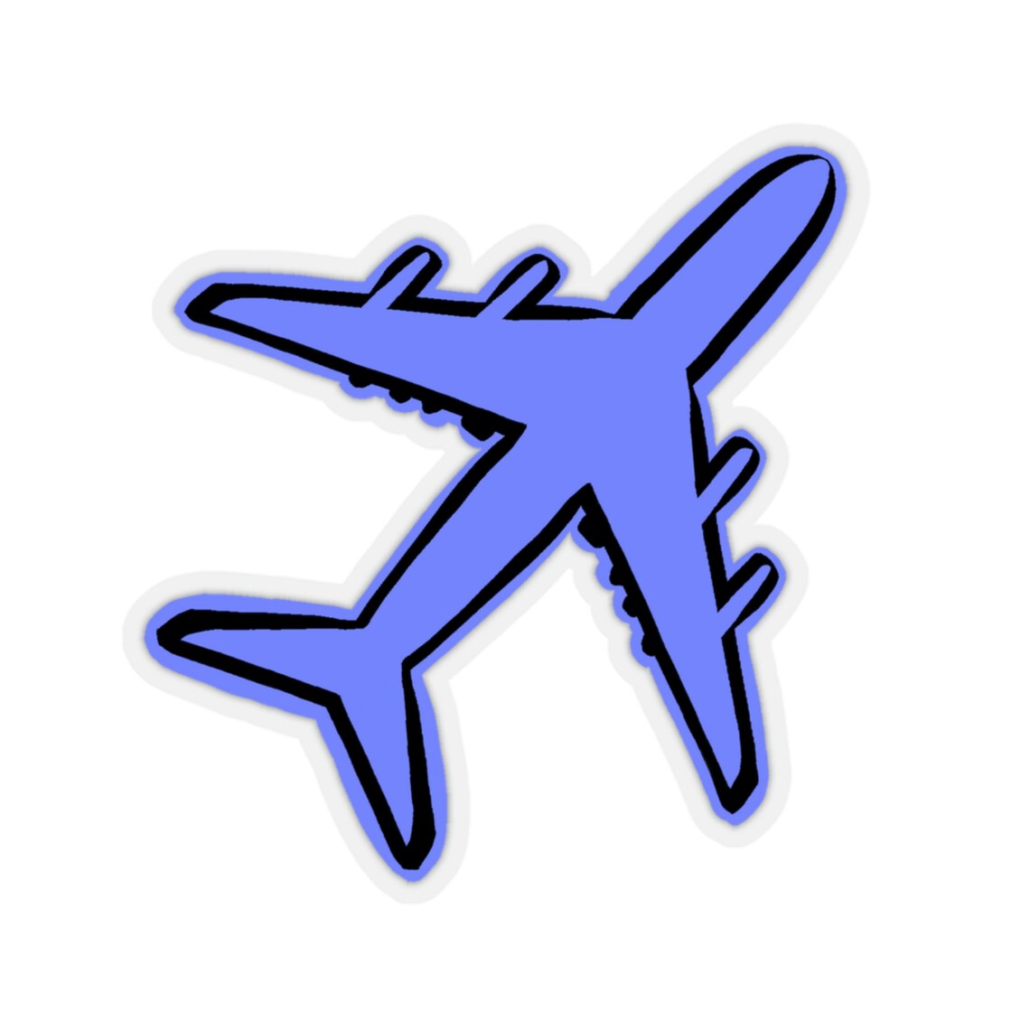 Airplane Purple Sticker - Etsy