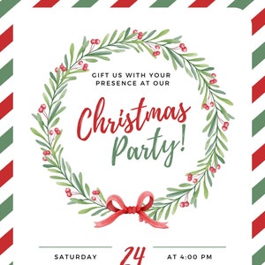 25-pack Christmas and Holiday Party Invitations Printed W/ Envelopes ...
