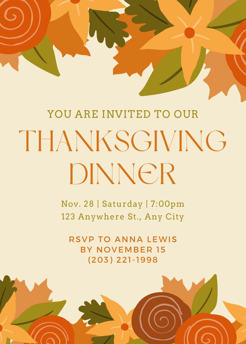 25-pack Thanksgiving and Friendsgiving Invitations Printed W/ Envelopes ...
