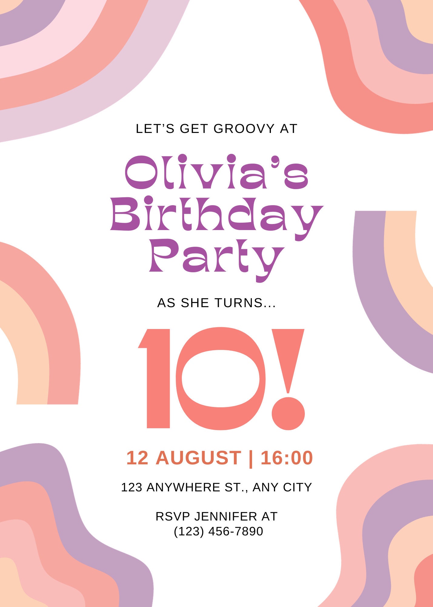 25-pack Fun and Colorful Birthday Party Invitations Printed W ...