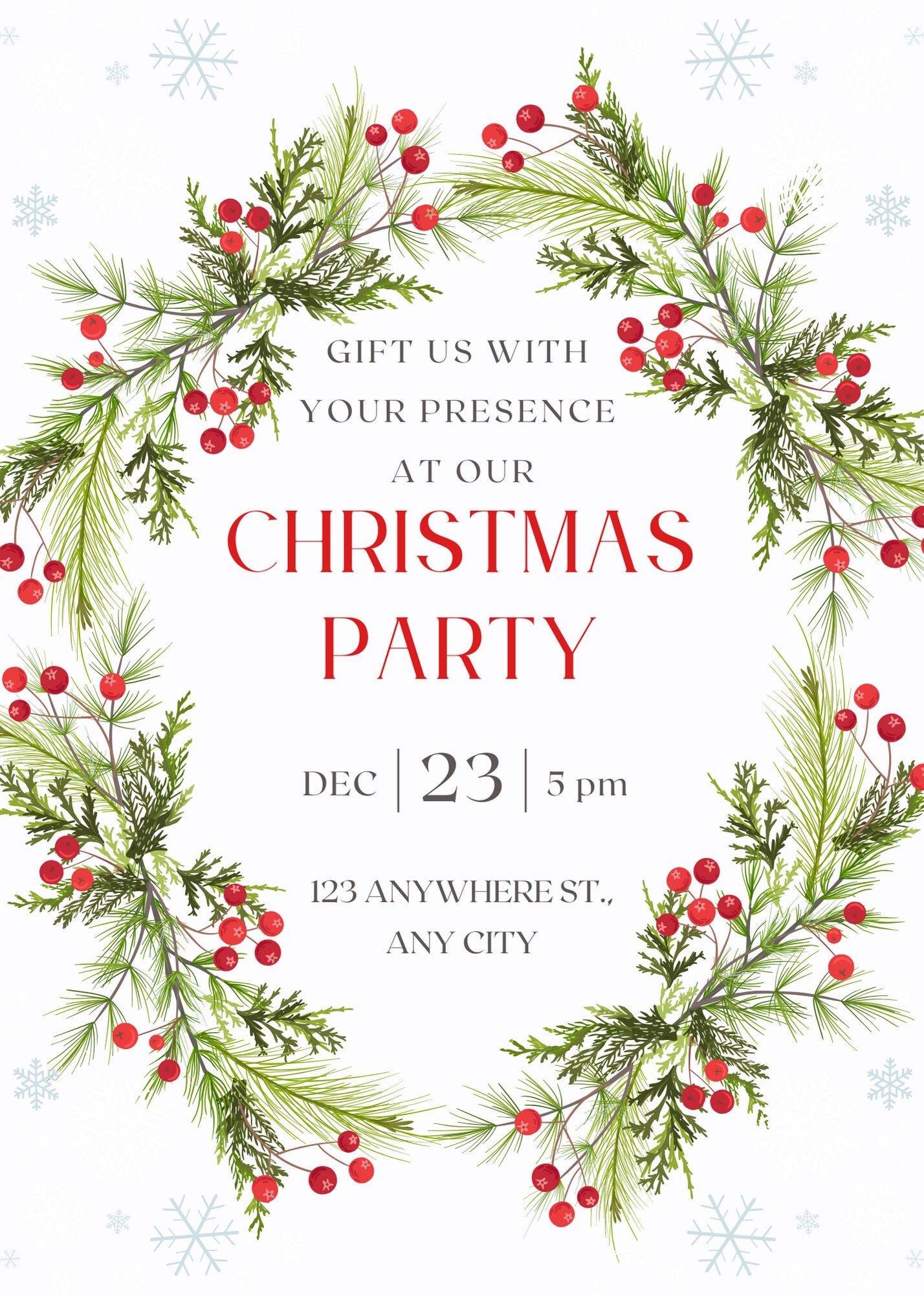 25-pack Christmas and Holiday Party Invitations Printed W/ Envelopes ...