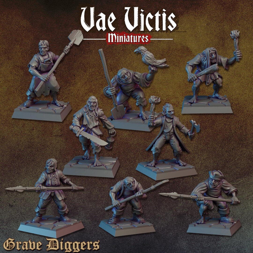 Grave Digger Set | Vae Victis Miniatures | 32mm Scale Resin Printed ...