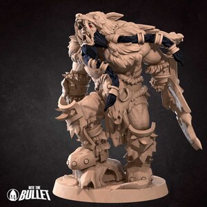 Orc Barbarian Bite the Bullet 35mm Scale Resin Printed Tabletop RPG ...