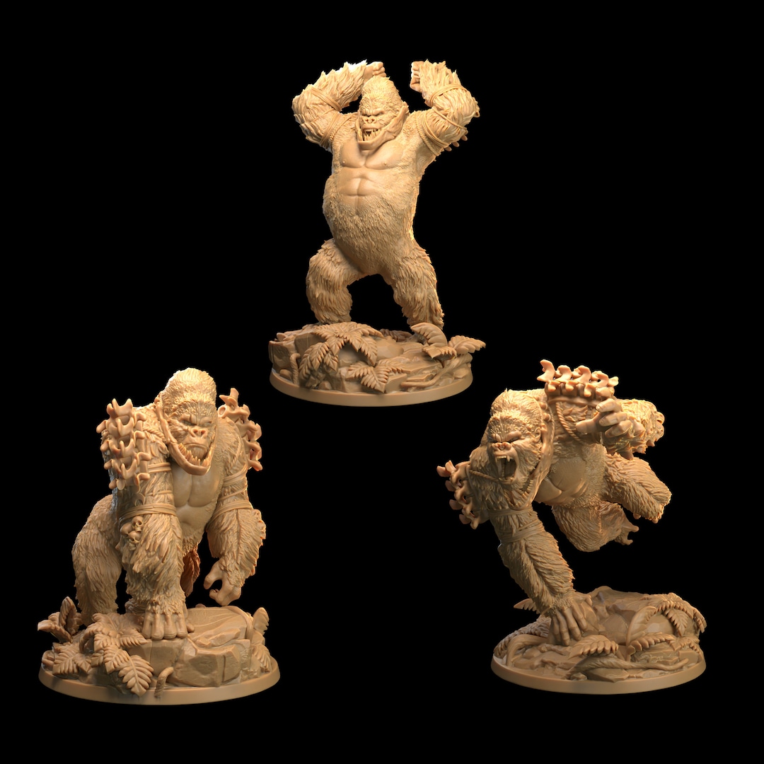 Giant Apes Set | Dragon Trappers Lodge | the Simiax Legions | 32mm ...