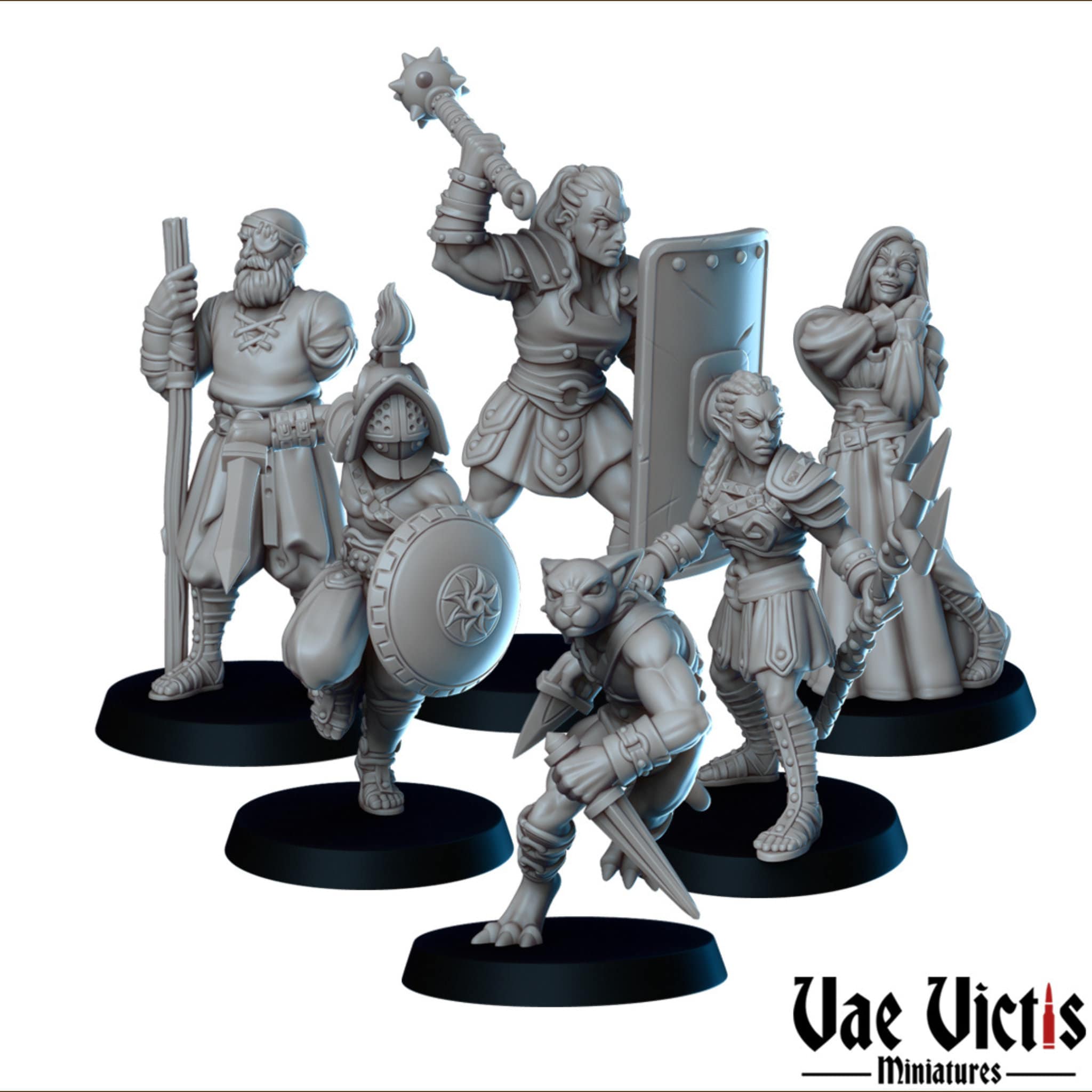 Gladiator Set | Vae Victis Miniatures | 32mm Scale Resin Printed ...