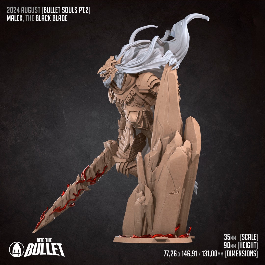 Malek the Black Blade | Bite the Bullet | 35mm Scale | Resin Printed ...