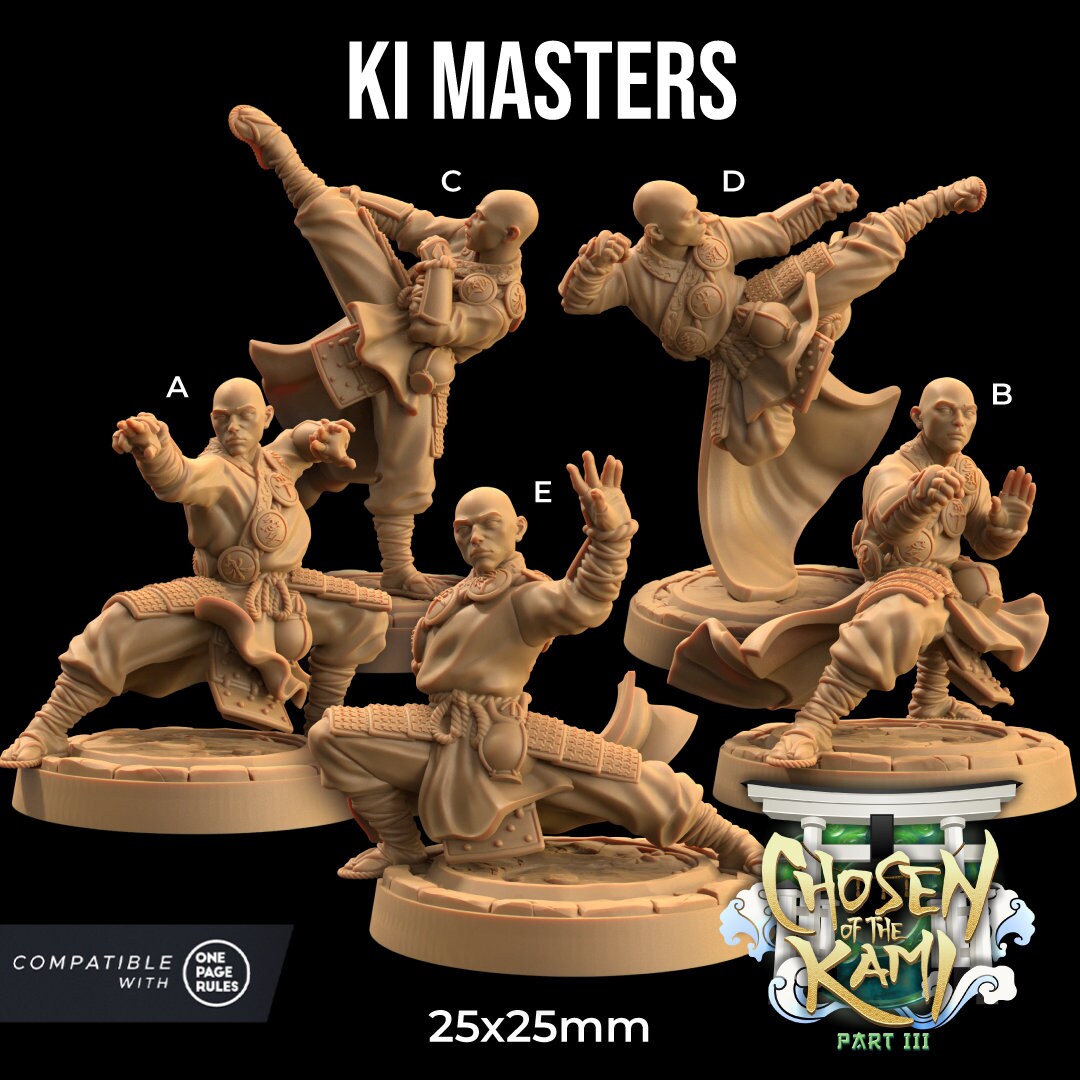 Ki Masters Set | Dragon Trappers Lodge | Chosen of the Kami | 32mm ...