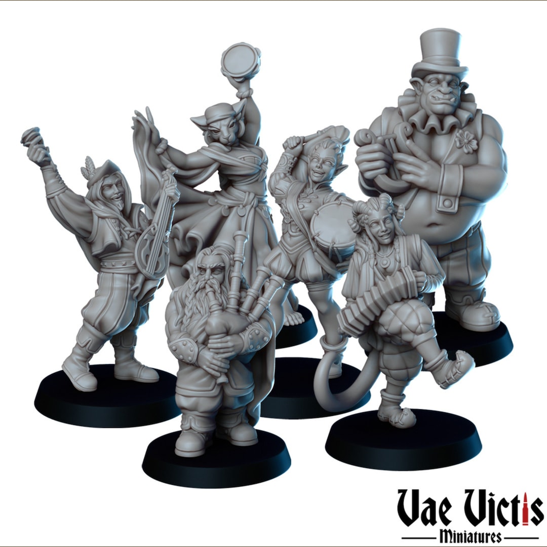 The Itinerant Band Set | Vae Victis Miniatures | 32mm Scale Resin ...