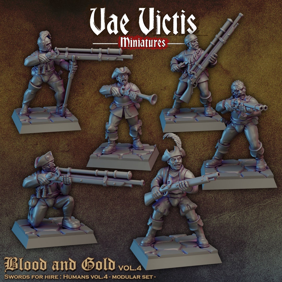 Human Riflemen Set | Vae Victis Miniatures | 32mm Scale Resin Printed ...
