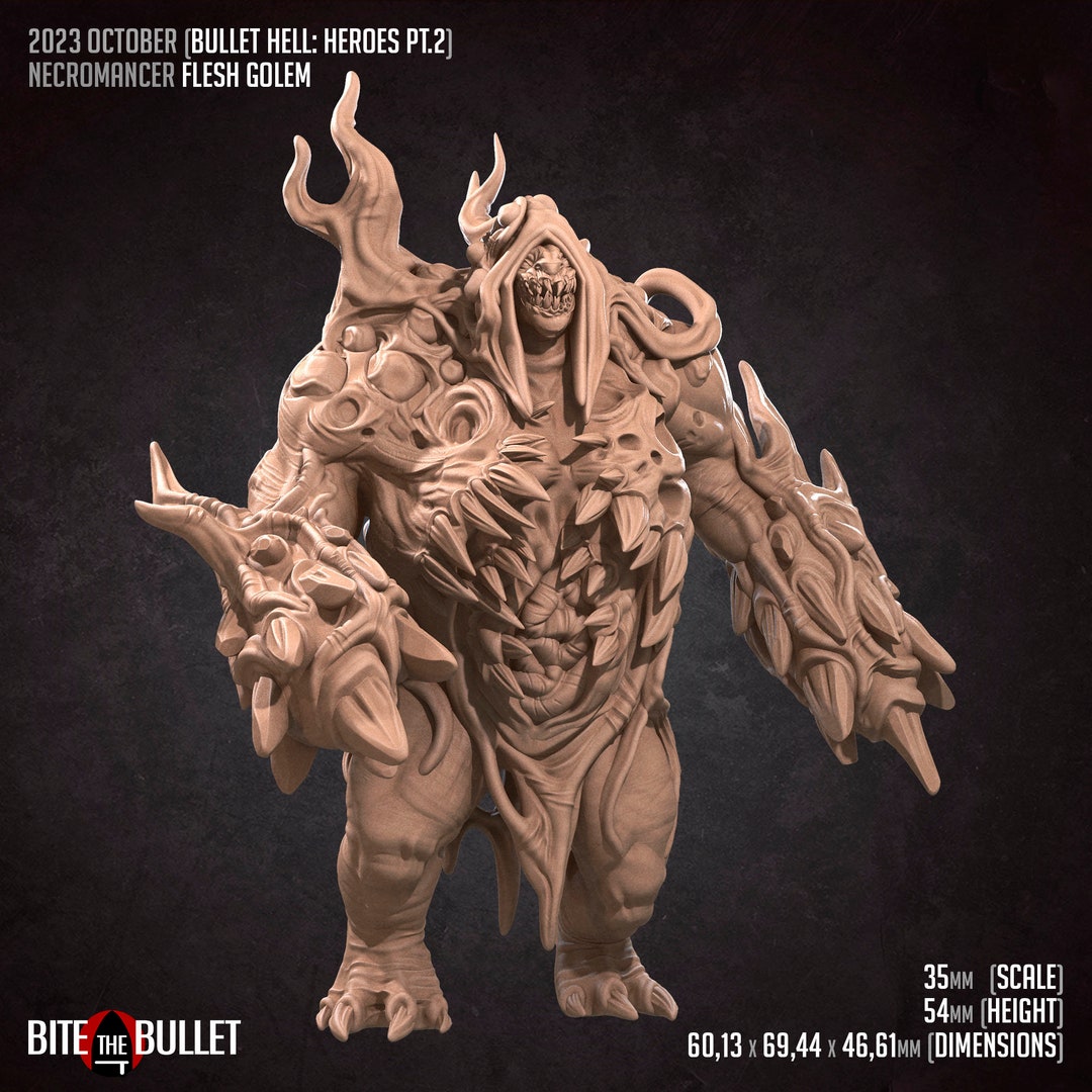 Necromancer Flesh Golem Bite the Bullet 35mm Scale Resin Printed ...
