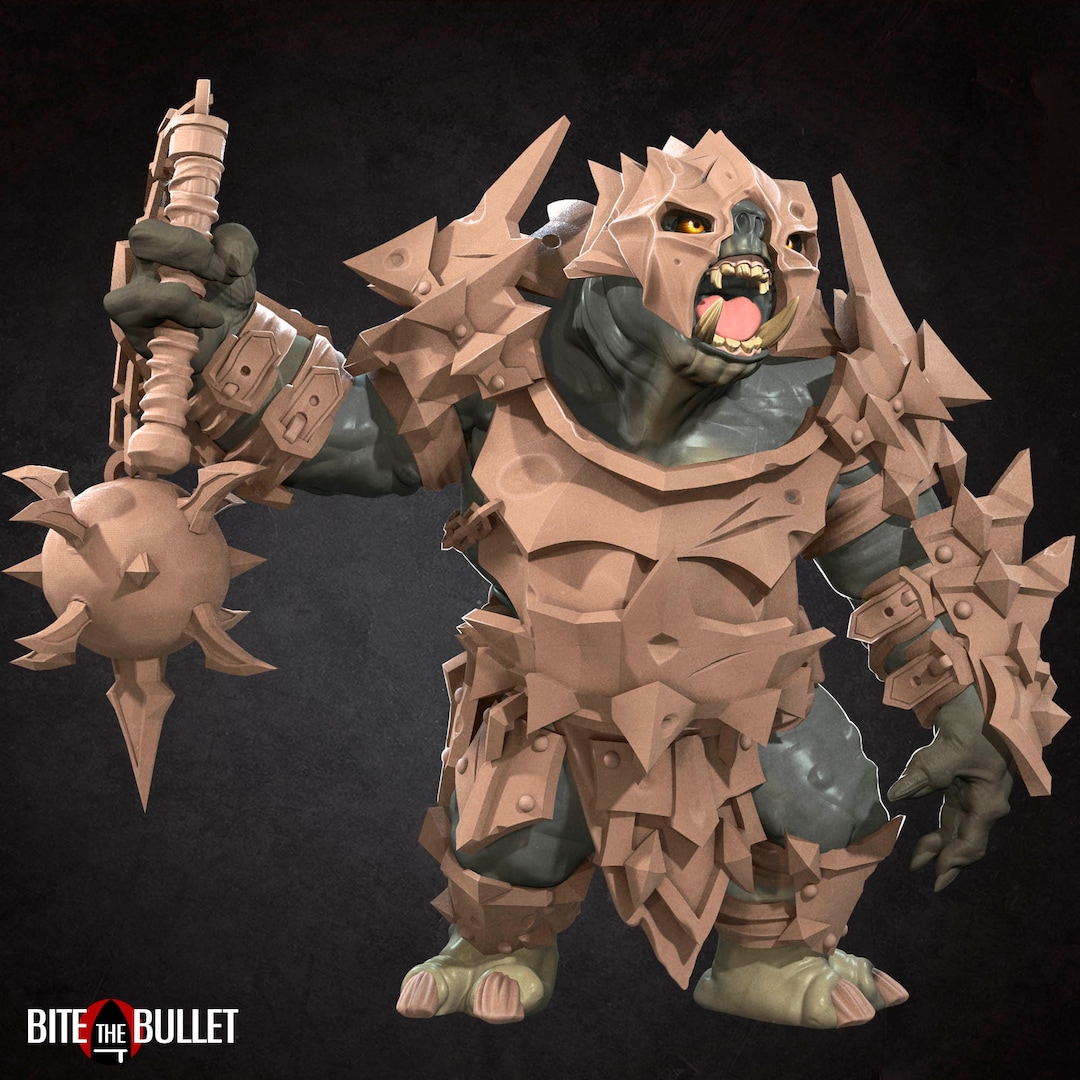Battle Troll | Bite the Bullet | 35mm Scale | Resin Printed Tabletop ...