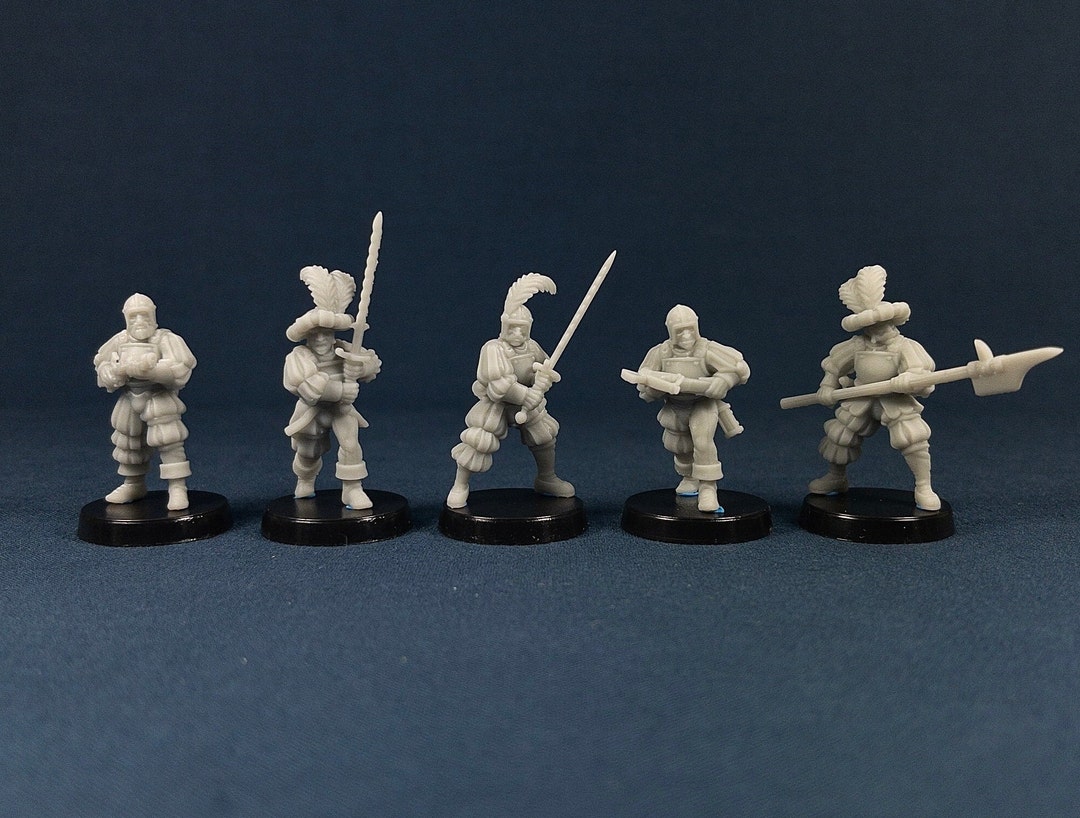 Elite Mercenaries Set 5 Minis Vae Victis Miniatures 32mm Scale Resin ...