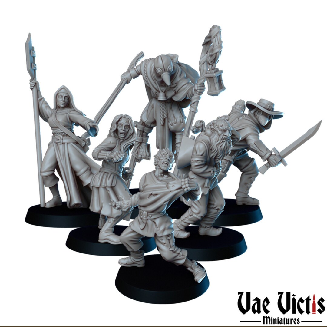 The Plague Set | Vae Victis Miniatures | 32mm Scale Resin Printed ...