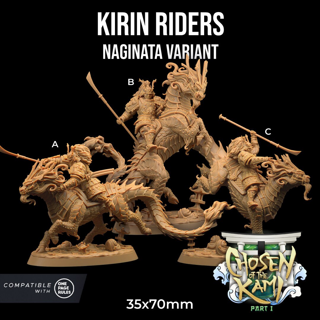 Kirin Riders Set | Dragon Trappers Lodge | Chosen of the Kami | 32mm ...