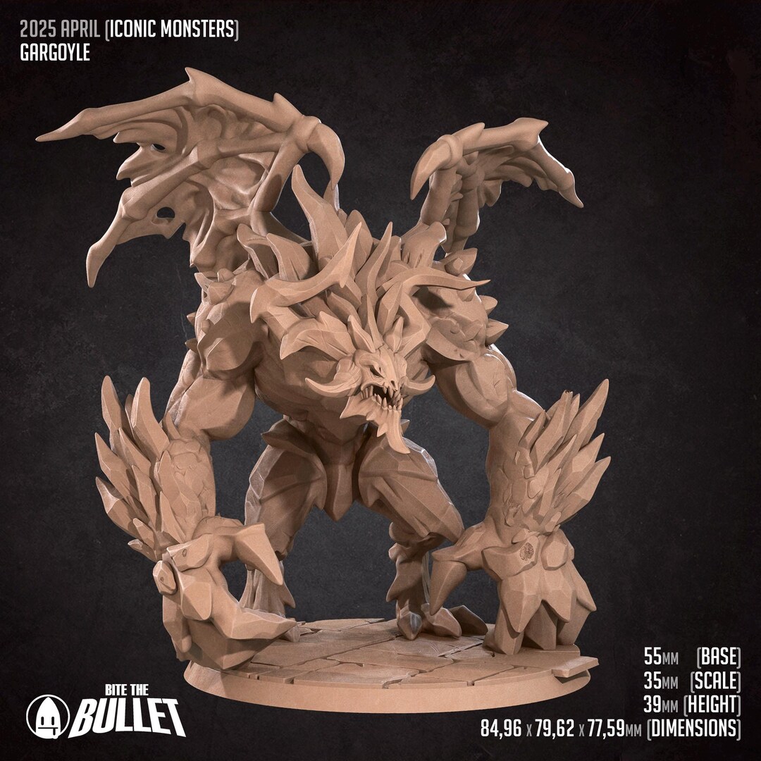 Gargoyle | Iconic Monsters | Bite the Bullet | 35mm Scale | Resin ...