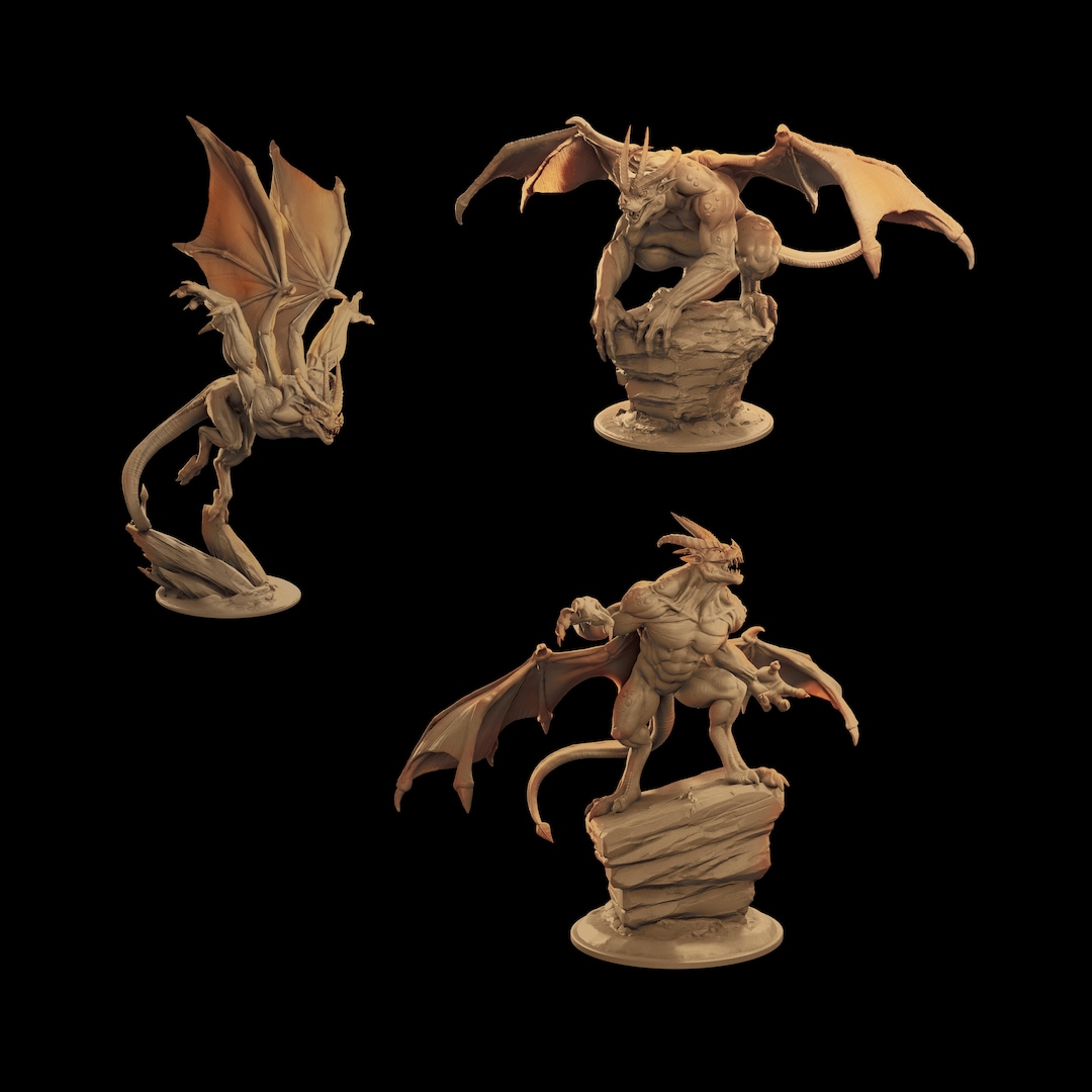 Gargoyle Set | Dragon Trappers Lodge | Monster | One Page Rules | 32mm ...