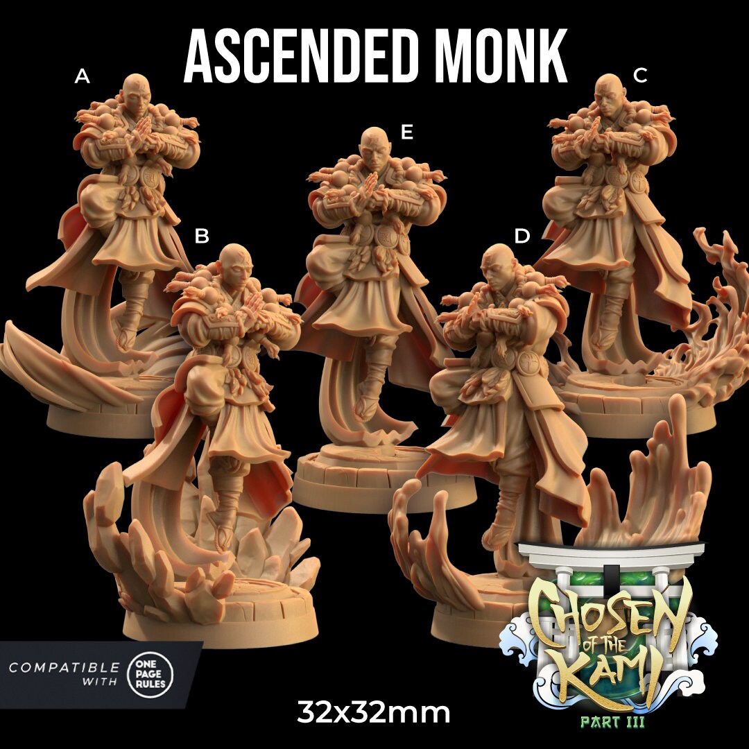 Ascended Monks Set | Dragon Trappers Lodge | Chosen of the Kami | 32mm ...
