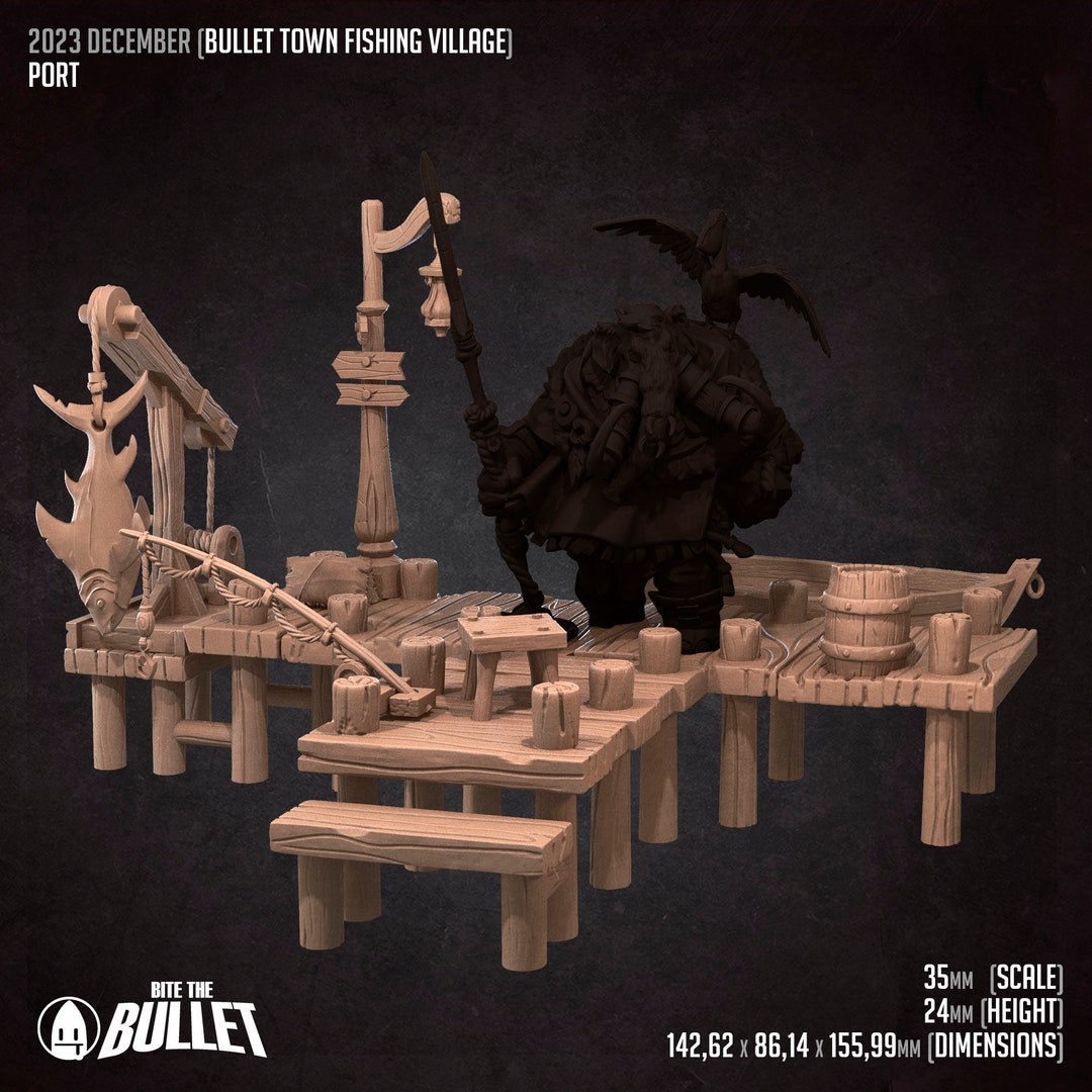 Sea Port Terrain Set | Bite the Bullet | Bullet Town Fishing Village ...