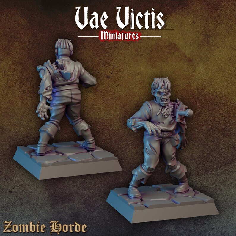 Undead Zombies Set | Vae Victis Miniatures | 32mm Scale Resin Printed ...