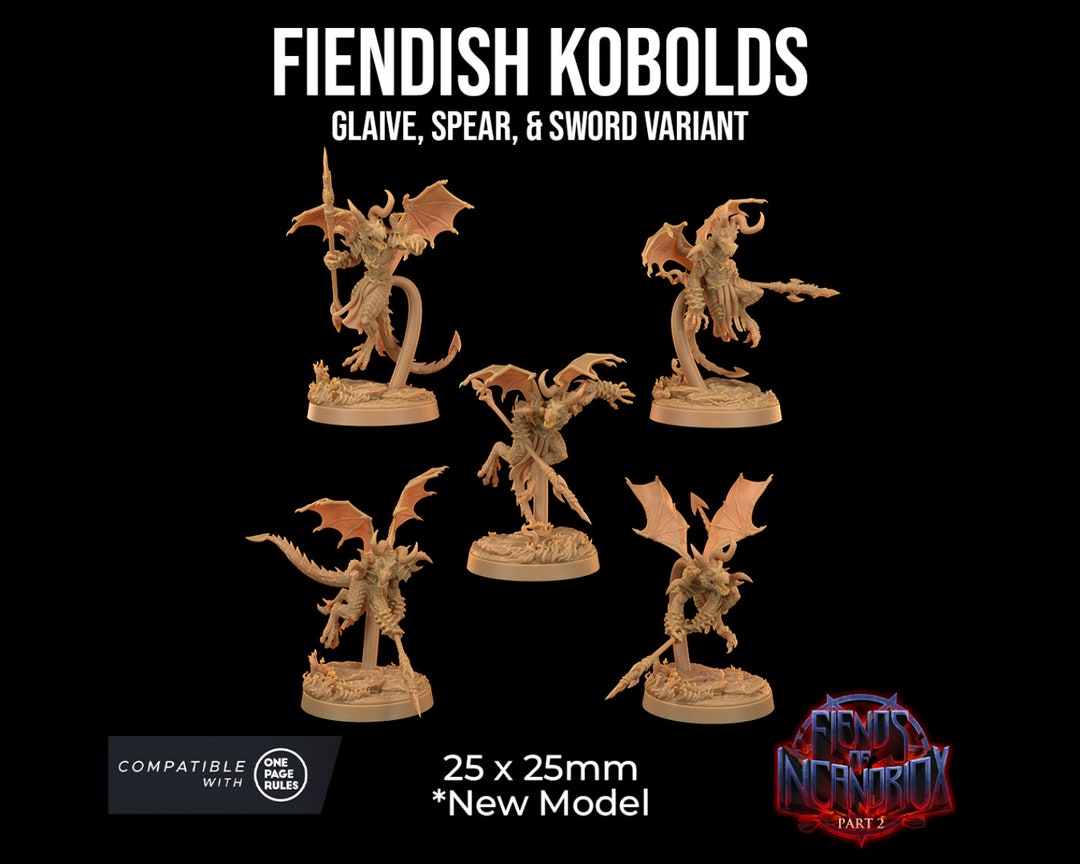 Fiendish Kobolds | Dragon Trappers Lodge | Fiends of Incandriox | 32mm ...