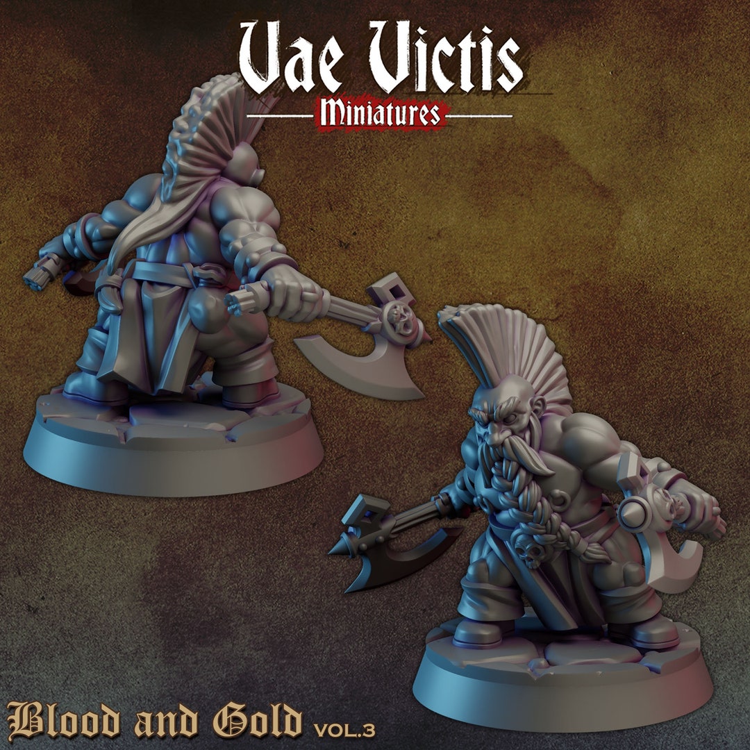 Dwarf Berserker | Vae Victis Miniatures | 32mm Scale Resin Printed ...