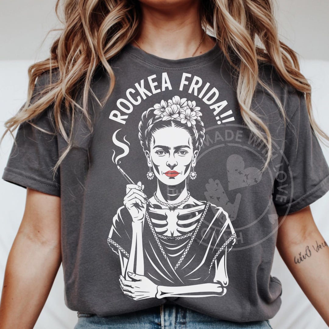 Frida Kahlo Skeleton PNG: Gothic Dia De Los Muertos Art (digital ...