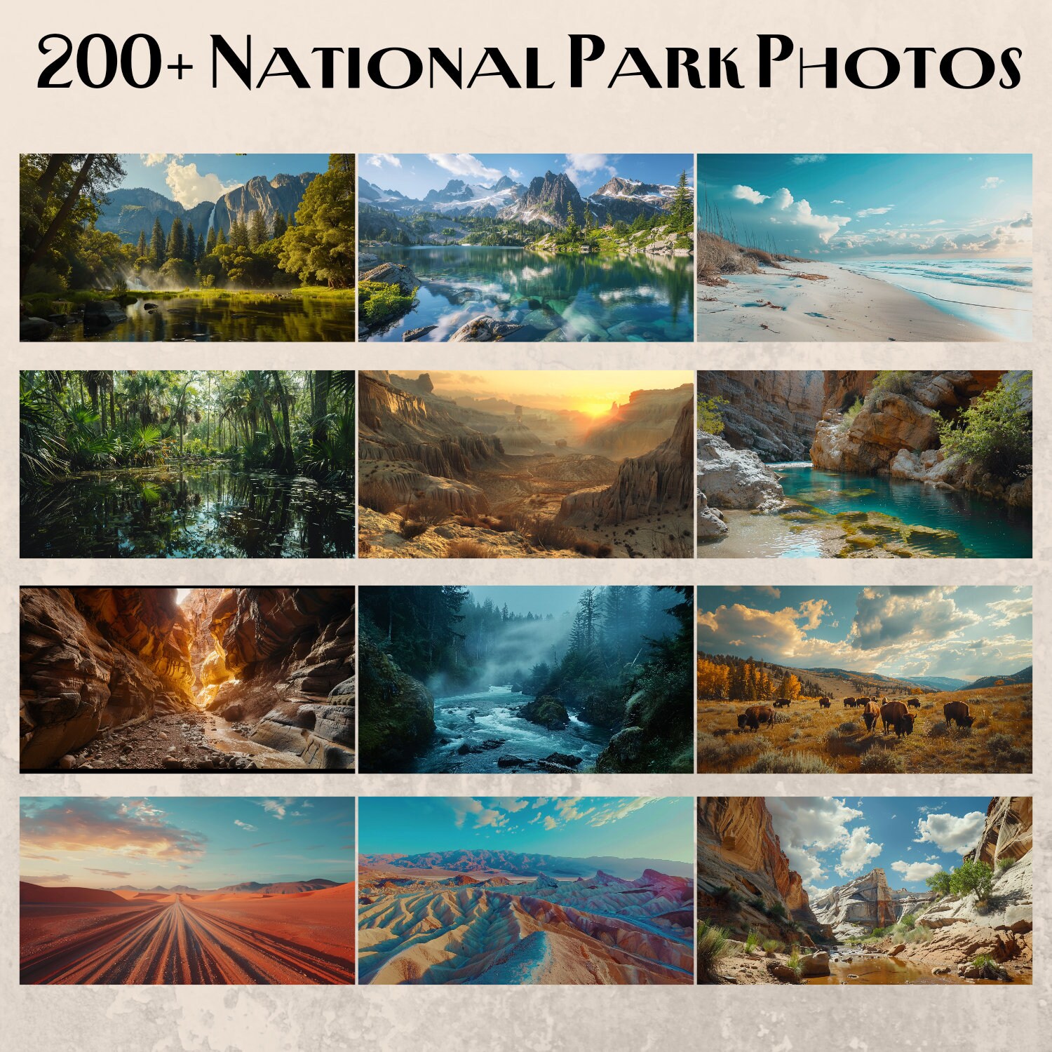 National Park Frame TV Art Set, Nature Photos, National Park Collection ...