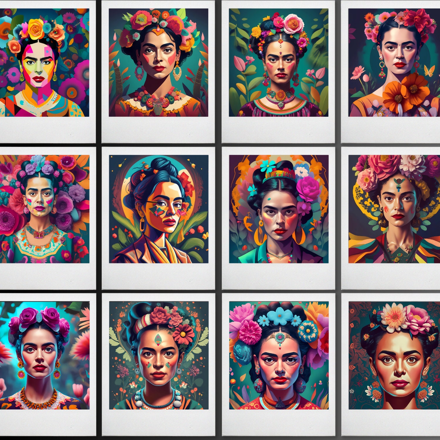 Frida Kahlo Bundle Png, Dia De Los Muertos Clipart, 18 Images, Frida ...