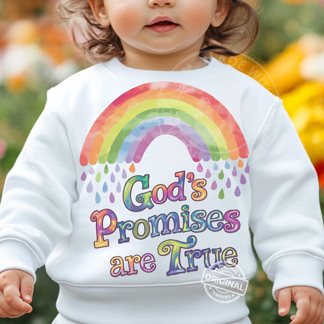 Christian Rainbow Bible Verse Illustration | God’s Promises Are True ...