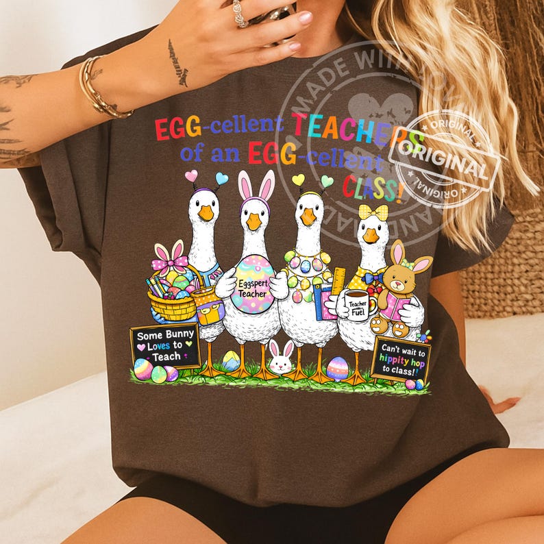 Eggcellent Easter Teacher PNG, Funny Goose Classroom Gift, Spring ...