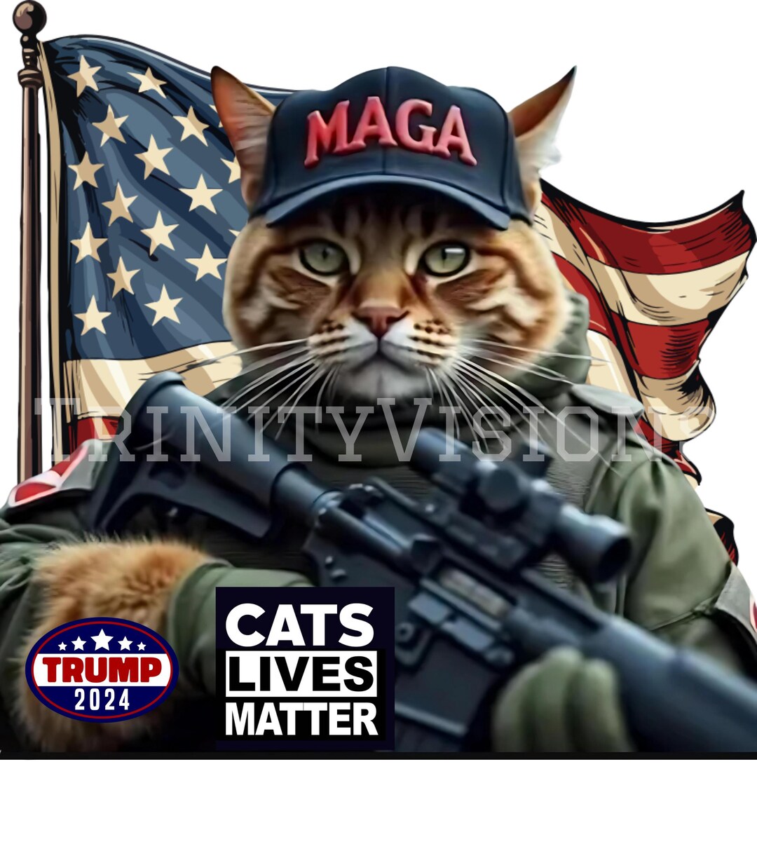 Trump 2024, imágenes prediseñadas de Cats Lives Matter con fondo ...