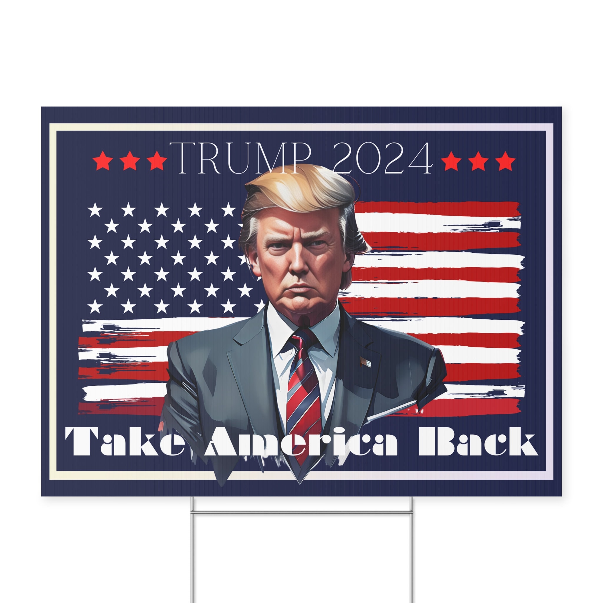 Trump 2024 Yard Sign Maga Yard Sign Take America Back Lawn - Etsy