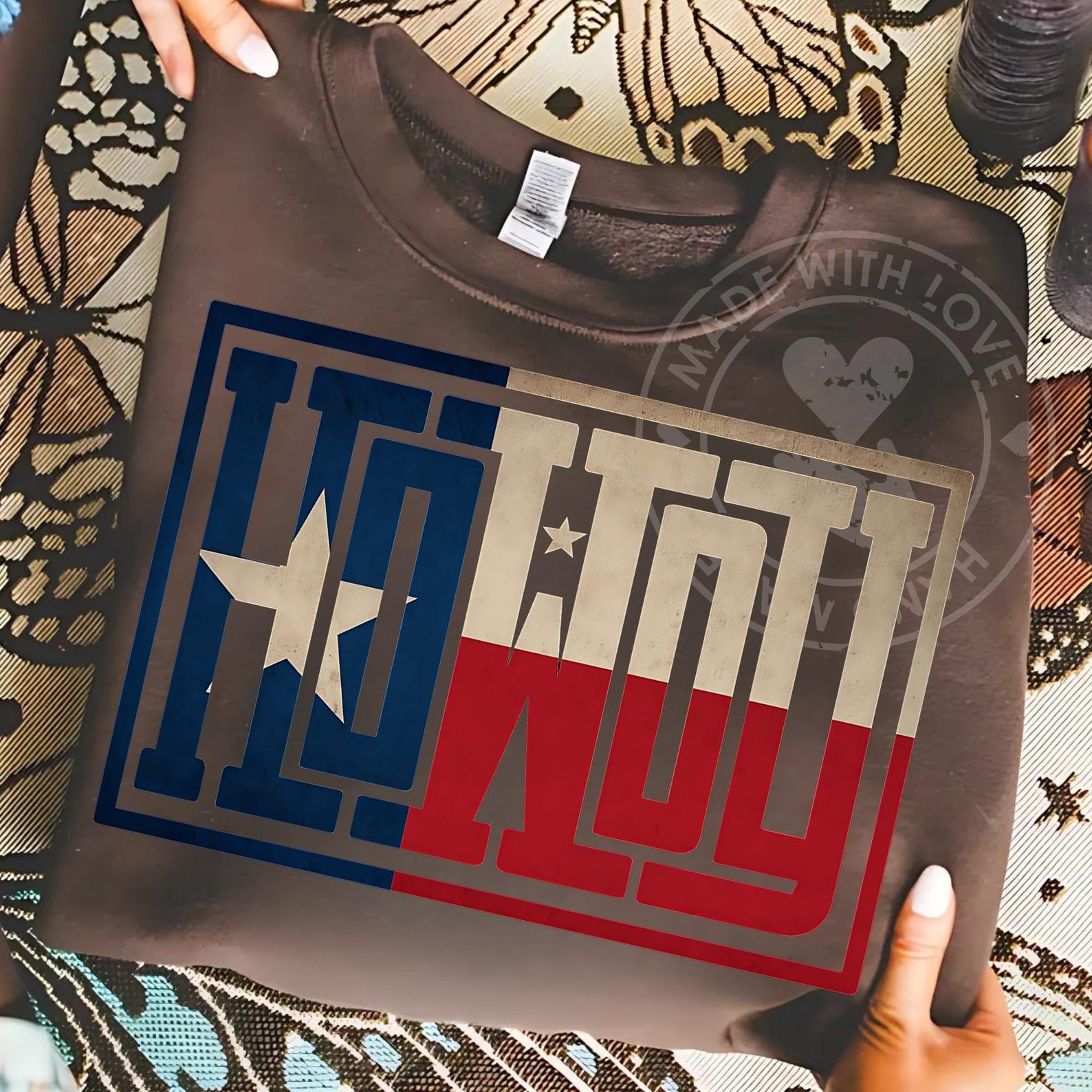 Howdy PNG Western Texas Flag, Distressed Vintage Cowboy Sublimation ...