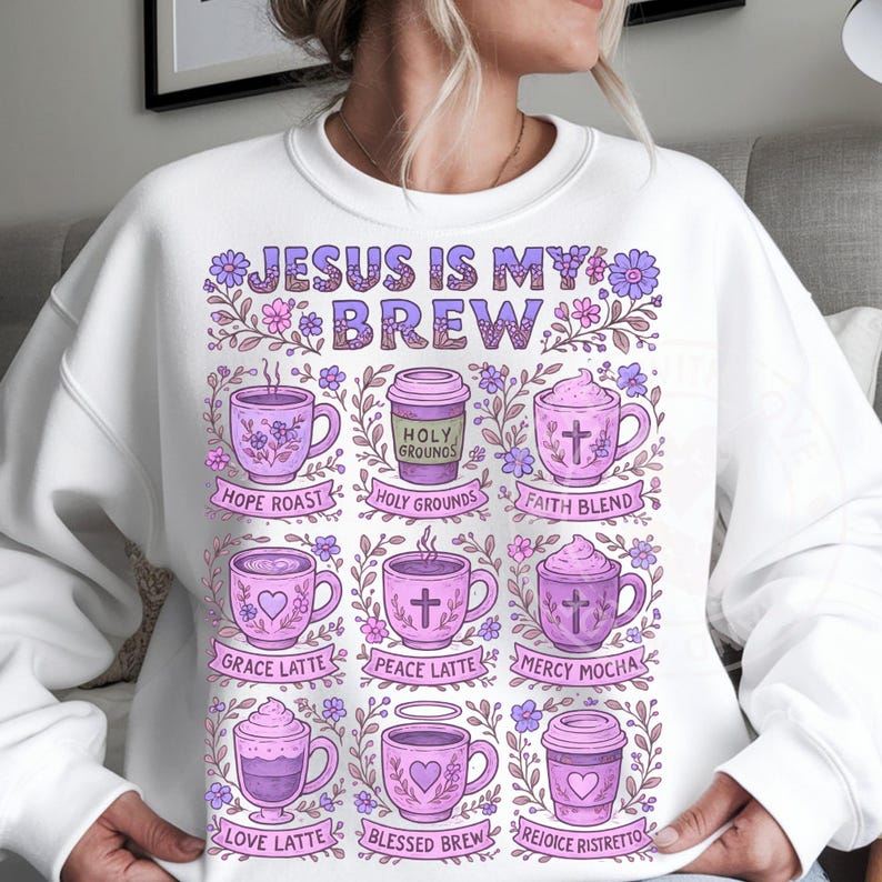 Jesus is My Brew Christian Coffee PNG | Faith Based Latte Cup ...