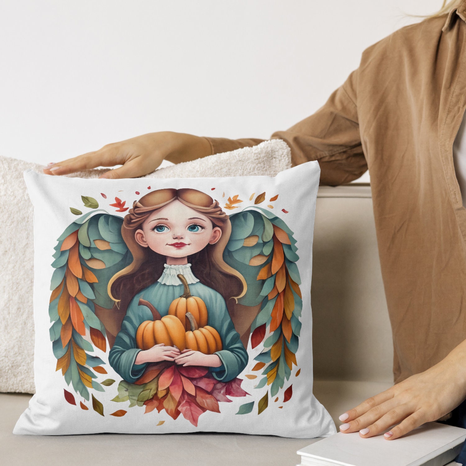 Thanksgiving Fall Fairy Angels Clip Art, Autumn Angels Png, Cozy Season ...