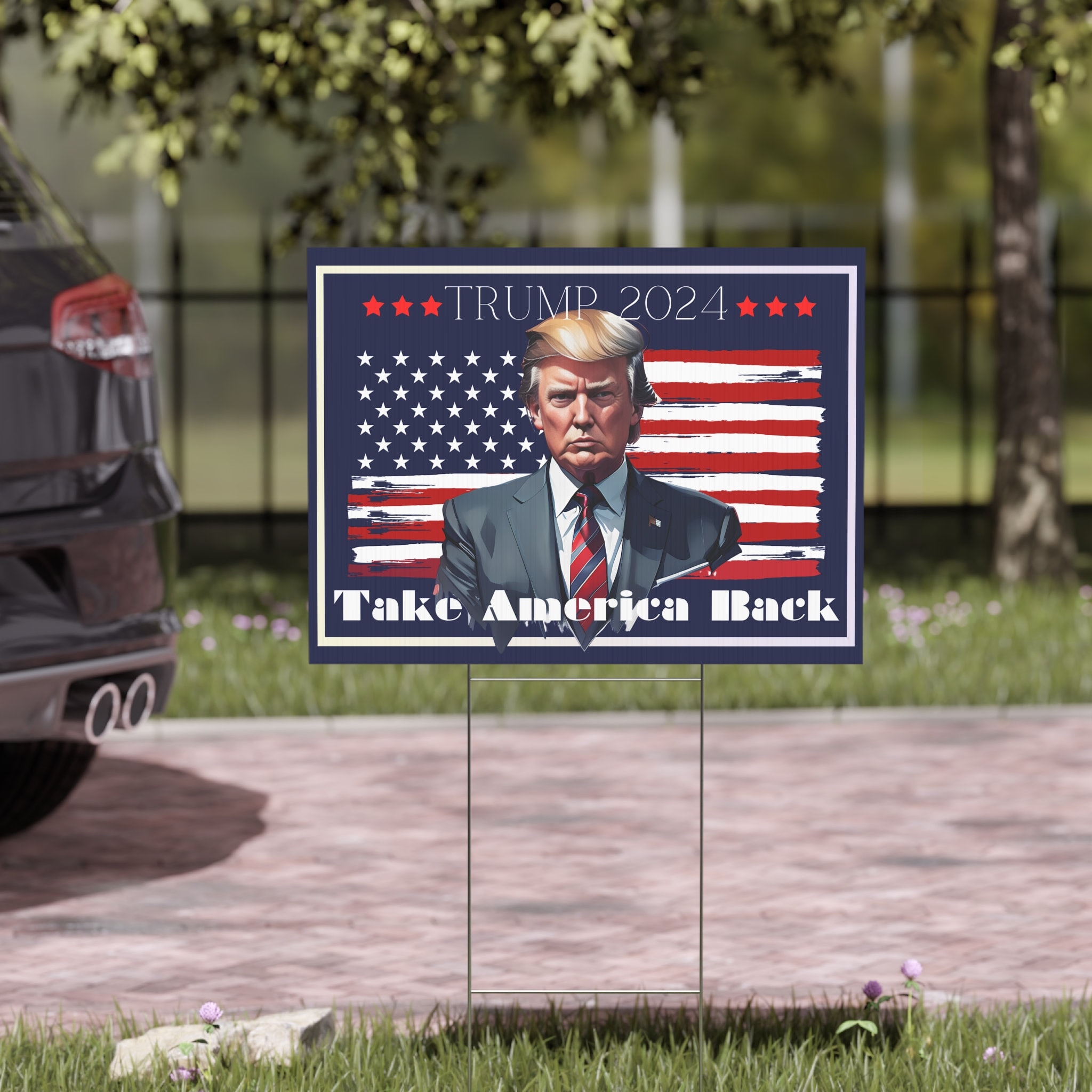 Trump 2024 Yard Sign Maga Yard Sign Take America Back Lawn - Etsy