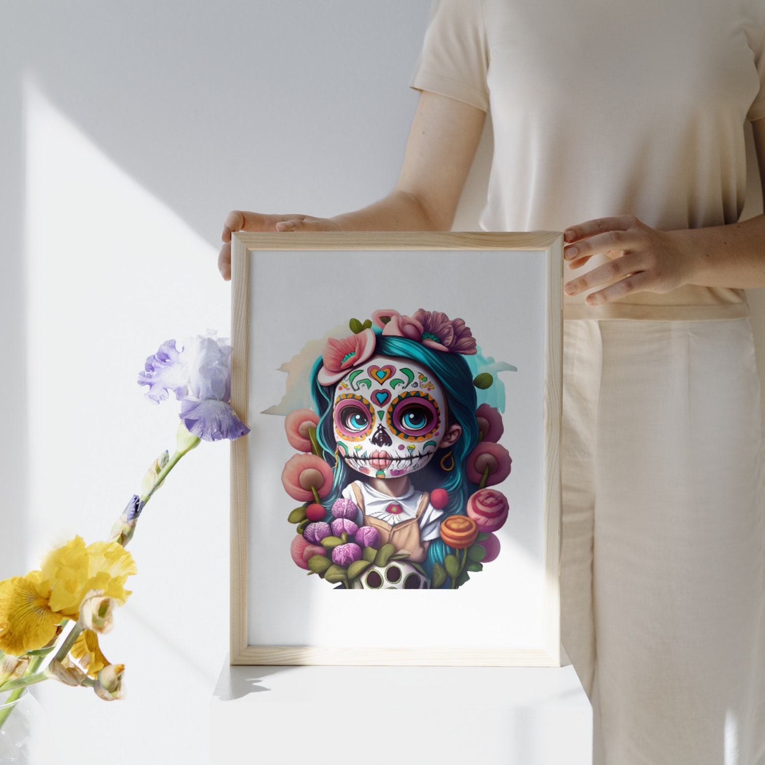 Dia De Los Muertos Clipart Bundle Png, Cute Chibi Dolls, 24 Images ...