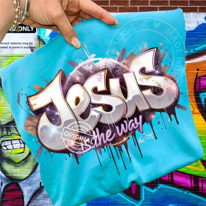 Jesus is the Way, Graffiti Style Christian PNG, Faith Shirt Design ...