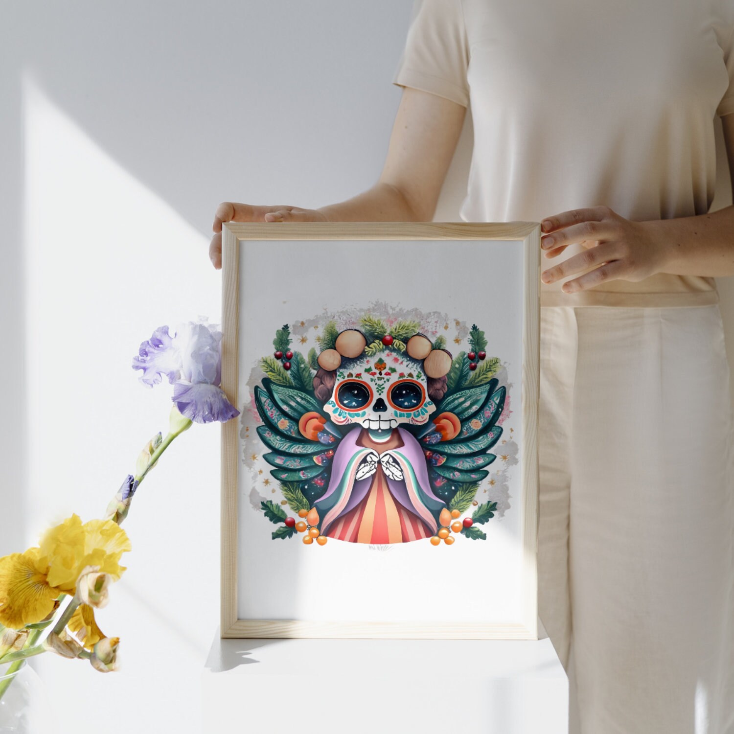 Dia De Los Muertos Christmas Clipart Bundle Png, 24 Images, Sugar Skull ...