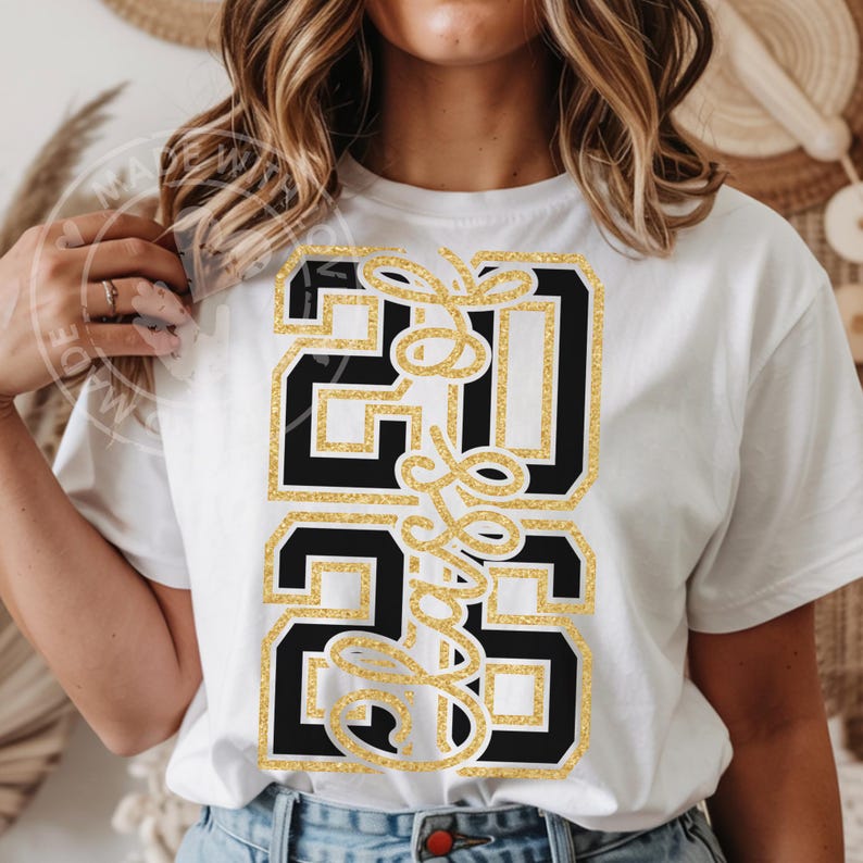 Class of 2026 Graduate PNG, Gold Glitter Senior Design, Twenty Six ...