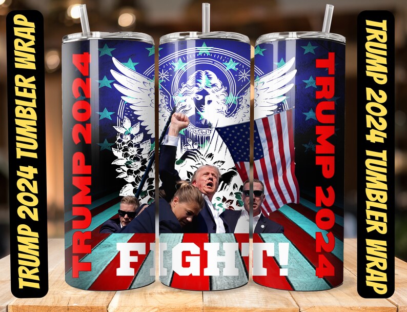 Trump 2024 Tumbler Wrap PNG, Instant Download, Fight With Trump, Maga ...